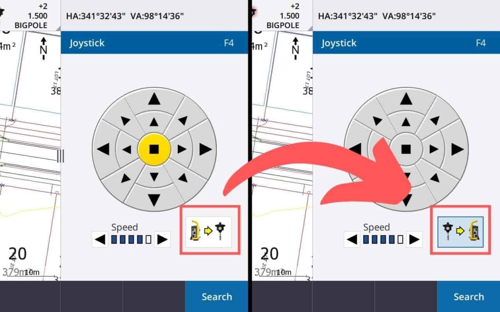 TSC7: Change the Direction the Joystick Moves the Total Station ...